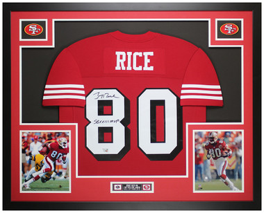 Jerry Rice Autographed and Framed San Francisco 49ers Jersey