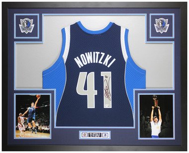 Dirk Nowitzki Autographed and Framed Dallas Mavericks Jersey