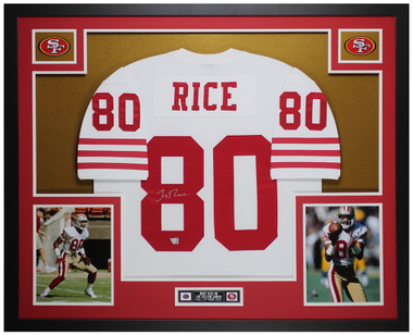 Jerry Rice Autographed and Framed San Francisco 49ers Jersey