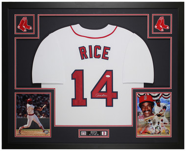 Jim Rice Autographed and Framed Boston Red Sox Jersey