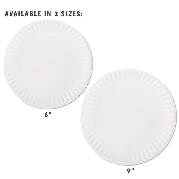 6" White Paper Plates 1000/Pack - Shields Childcare Supplies
