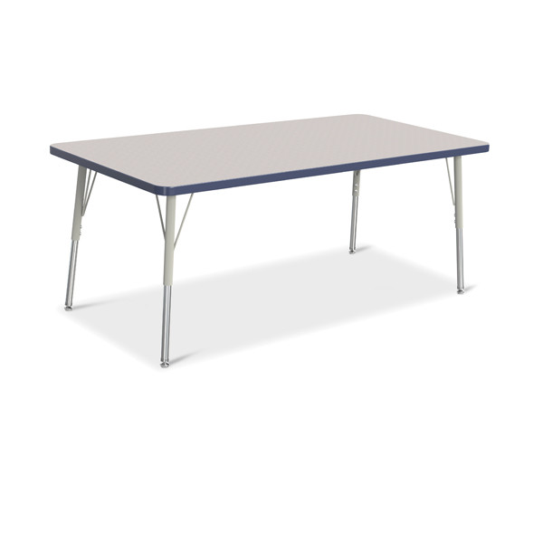 Rectangle Activity Table - 30" X 60", 24"-31" Height - Gray/Navy/Gray ...