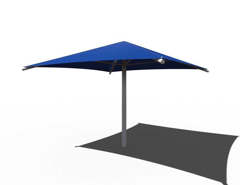 Single Post Square Umbrella