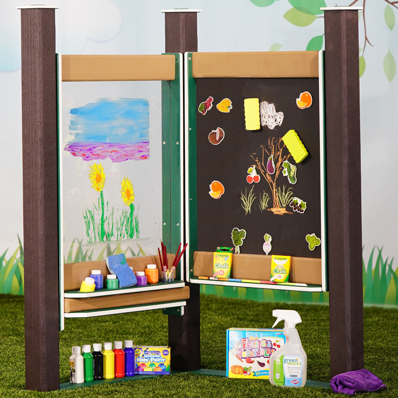 Portable Paint Magnetic/Chalkboard Combo Easels