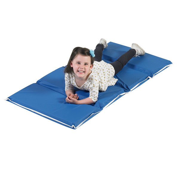 2" Tough Duty Folding Rest Mat-Blue - Shields Childcare Supplies
