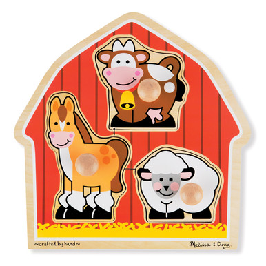 Barnyard Animals Jumbo Knob Puzzle - Shields Childcare Supplies