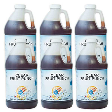 Clear Fruit Punch Juice Concentrate-Half Gallon Bottle, Case of 6 ...