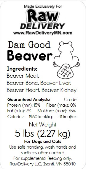 Dam Good Beaver Grind 5 lbs from RawDelivery - Natural Pet Food and Treats