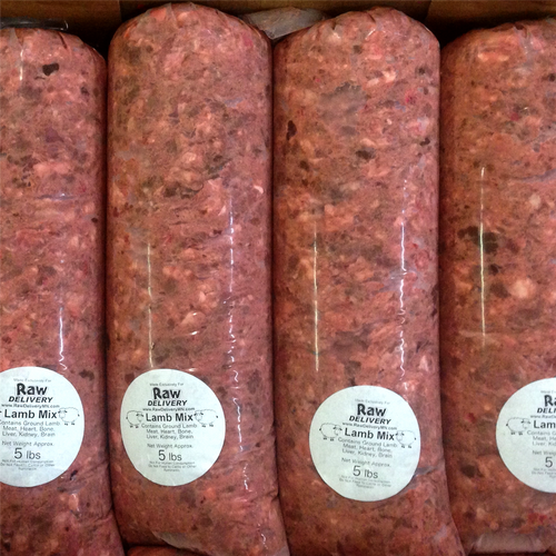 Lamb Mix 80/10/10 5lb from RawDelivery Natural Pet Food & Treats
