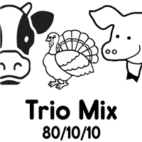 Trio Mix 80/10/10 5lb from RawDelivery Natural Pet Food & Treats