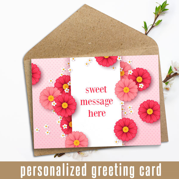 Personalized Greeting Card With Your Message - GC1N Occasions Gift to ...