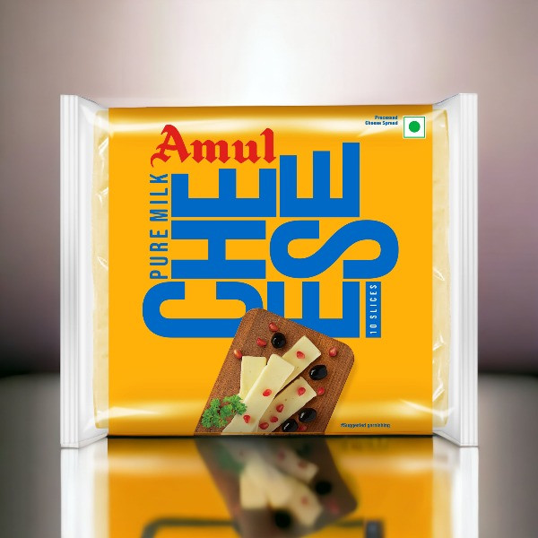 Amul Cheese | 10 Slices (Processed Cheese Spread Pack) Cheese Gift to ...
