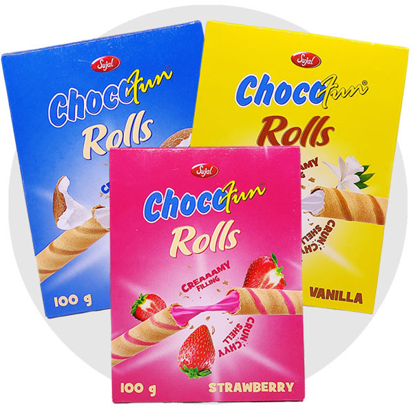 Chocofun Wafer Rolls (3 Flavors) Birthday Combo Gift to Nepal | Giftmandu