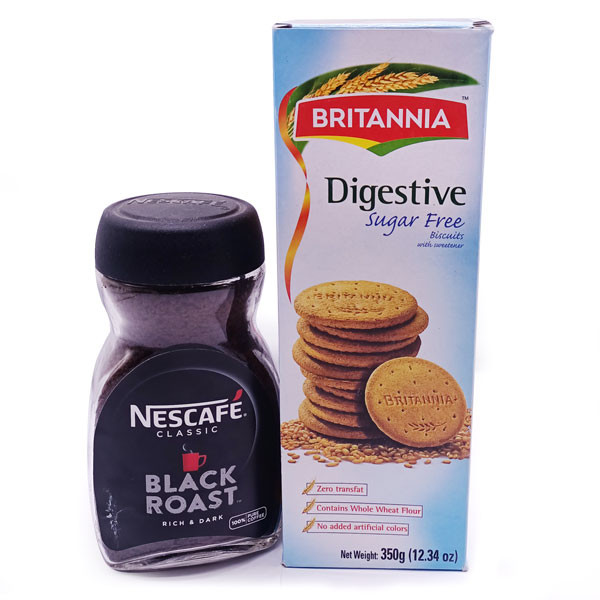 Combo of Nescafe Classic & Britannia Digestive Biscuits Gift Hampers ...