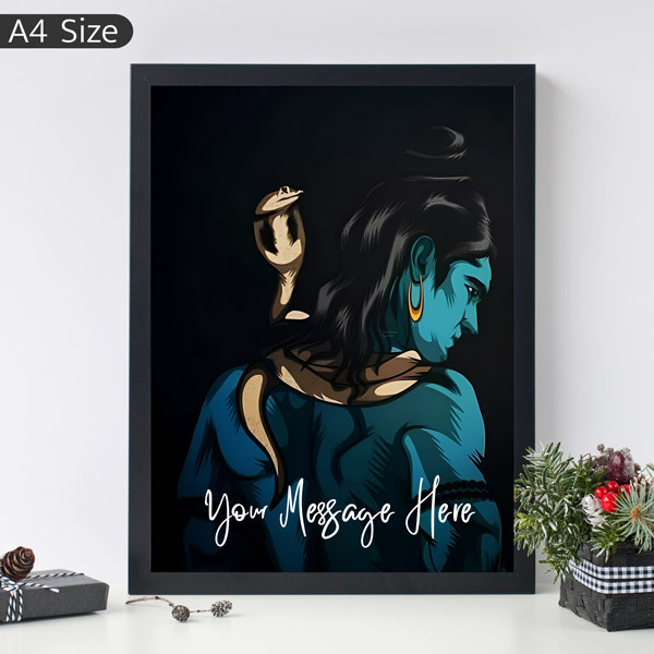 Message Print A4 Photo Frame with Lord Shiva Photo Gift Contents Gift ...