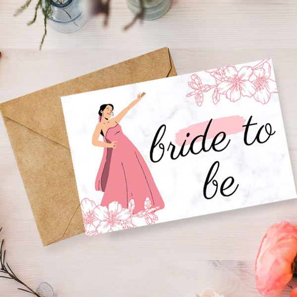 "Bride to Be" Printed Beautiful Card Gift Contents Gift to Nepal ...