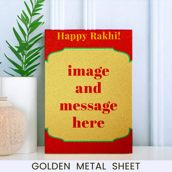 Personalized Metal Sheet with Image & Message- Rakhi Special Gift ...