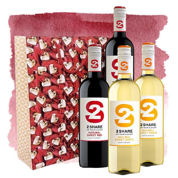 2 Share Red & 2 Share White Wine Combo New Year Gifts Gift to Nepal ...
