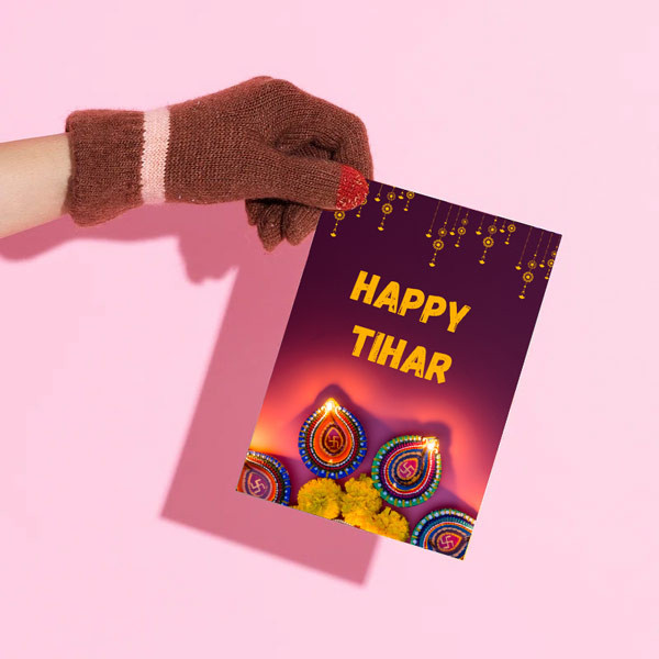 Happy Tihar Card Printed Personalized Gift to Nepal | Giftmandu