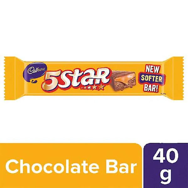 Cadbury 5 Star Chocolate Bar - 38g - 7622202210433/7622201150419 Food ...