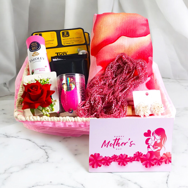 Saree with Beautiful Mom's Gift Accessories Gift Hampers Gift to Nepal ...