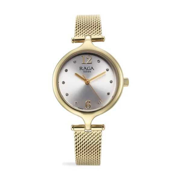 Titan Raga Golden Strap Watch For Women Hidden Gift to Nepal | Giftmandu