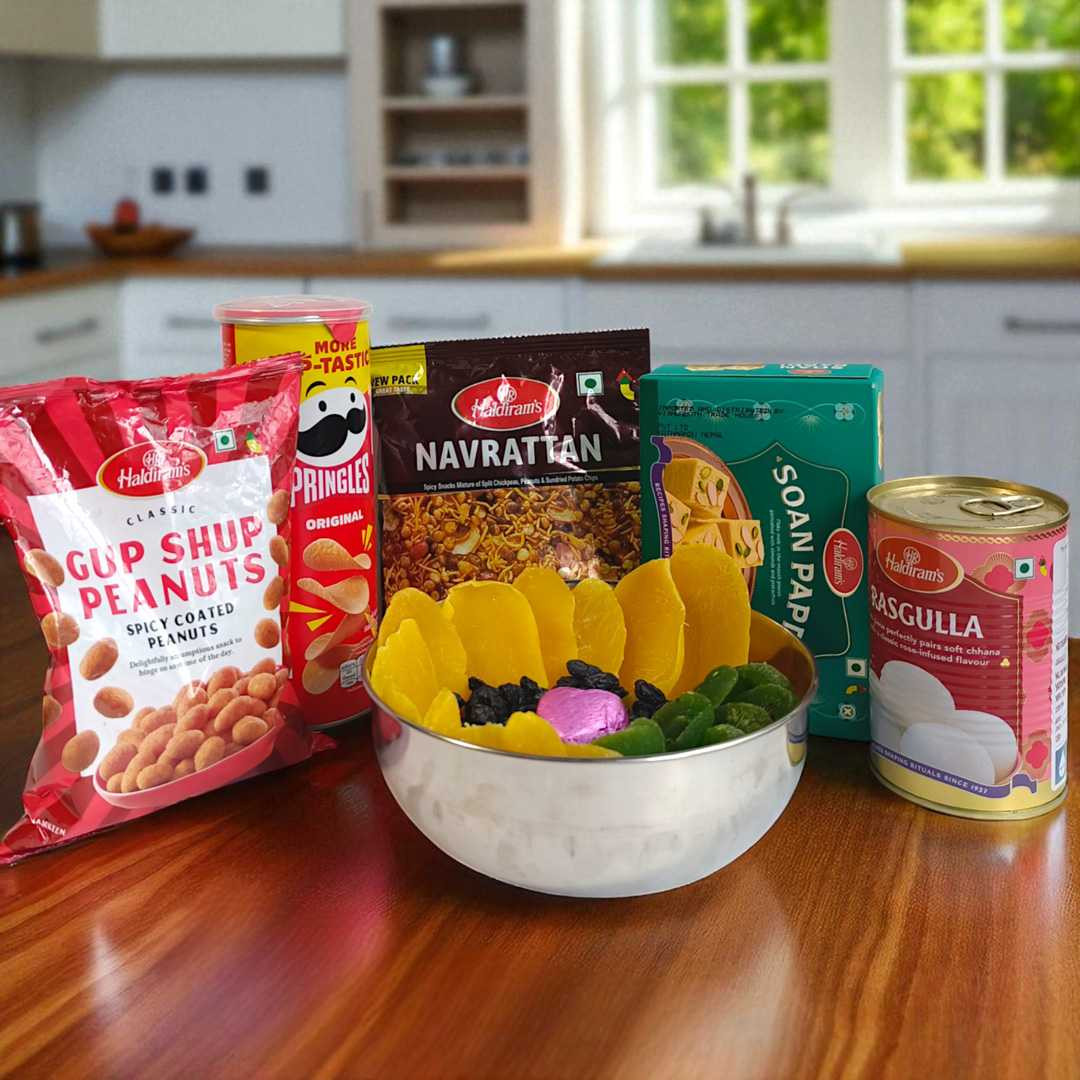 Assorted Snacks & Dry Fruits Bowl