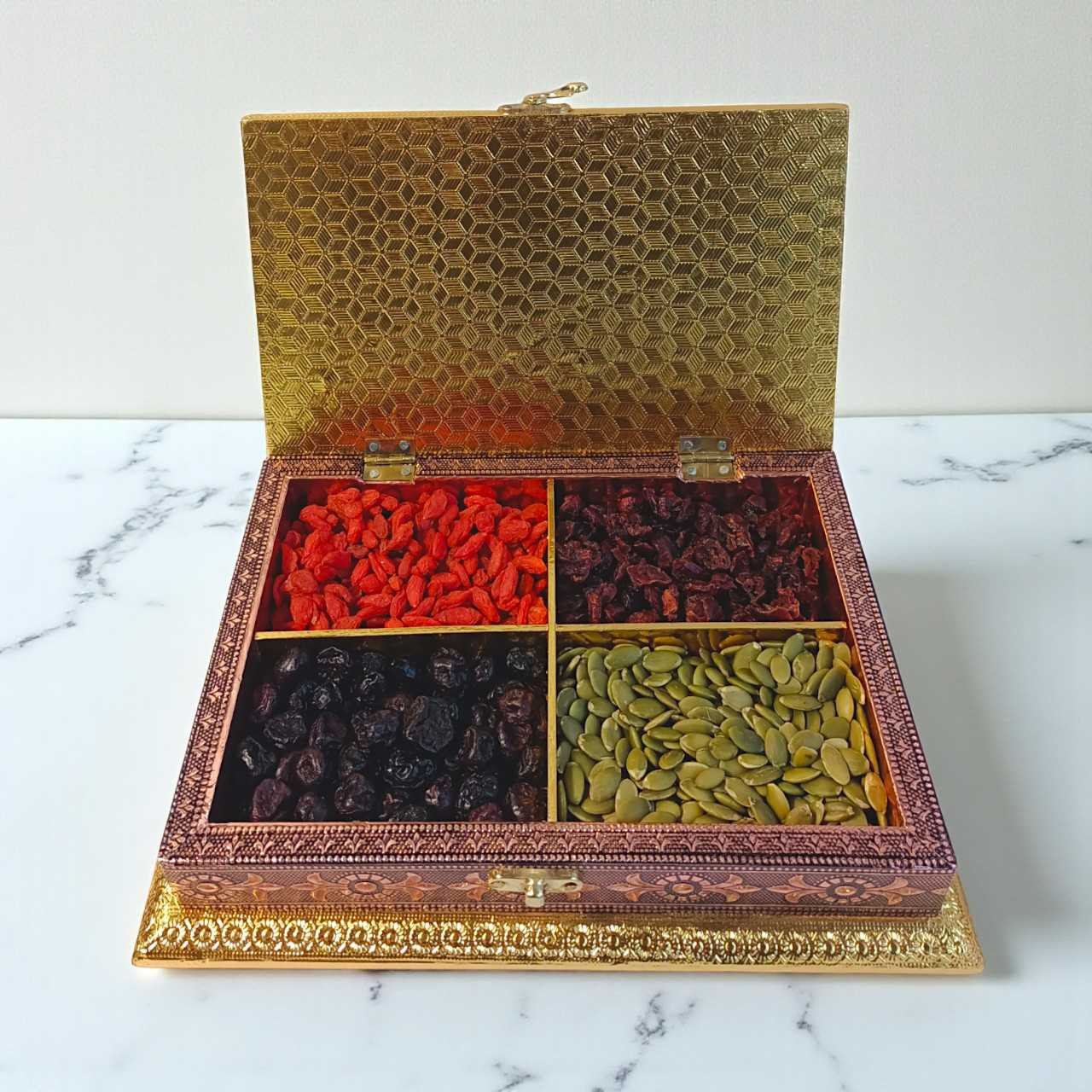 Elegance Gift Box: 4-in-1 Assorted Dry Fruits Collection