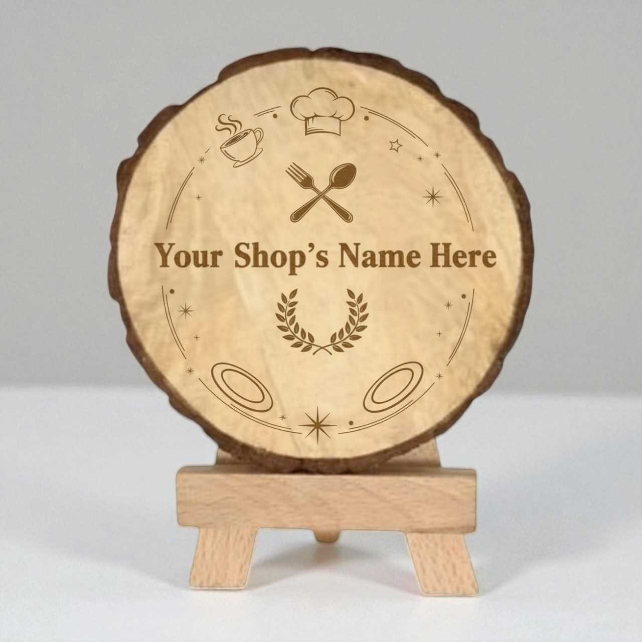 Personalized Laser Engraved Wooden Log Photo Frame - 5.2 Inches ...