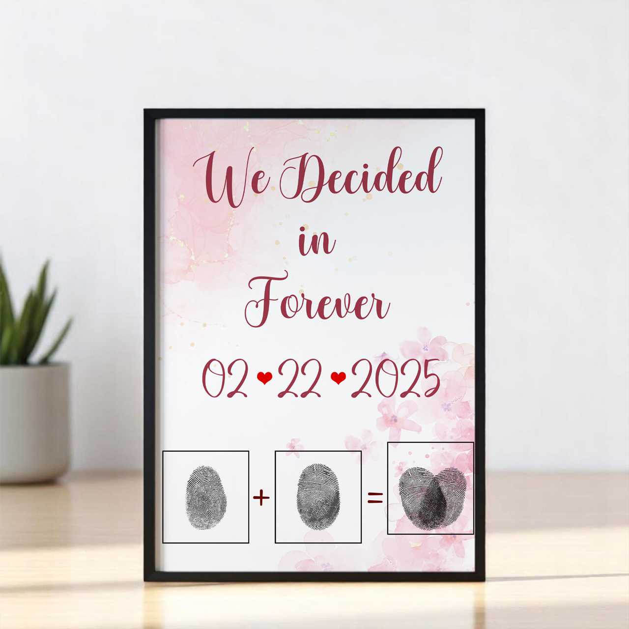 Personalized Wedding Date & Togetherness Frame