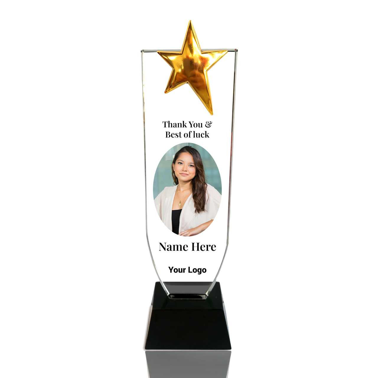 Personalized Star Award for Employee Recognition with Recipient’s Photo ...
