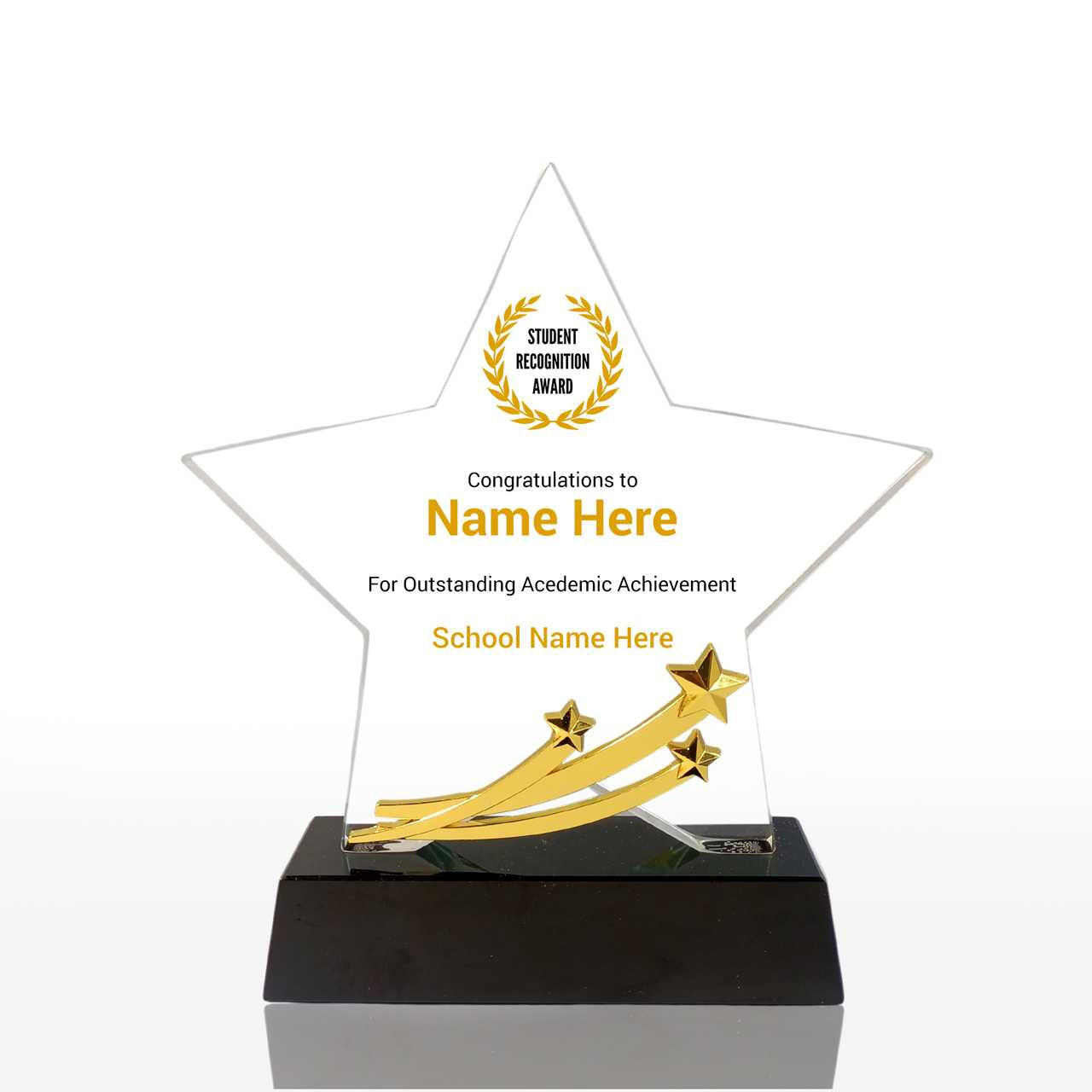 Personalized Student Recognition Award with Student Name & School Name ...