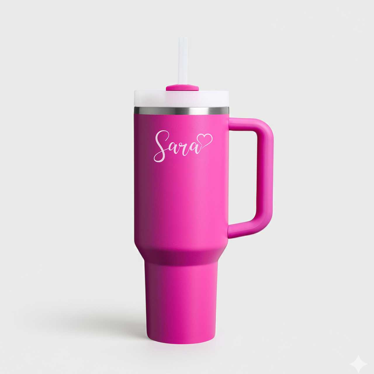Personalised Pink Stanley Quencher Tumbler with Recipient’s Name