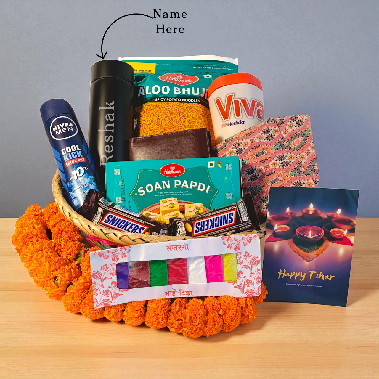 Festive Tihar Gift Basket for Elder Brother Gift to Nepal | Giftmandu