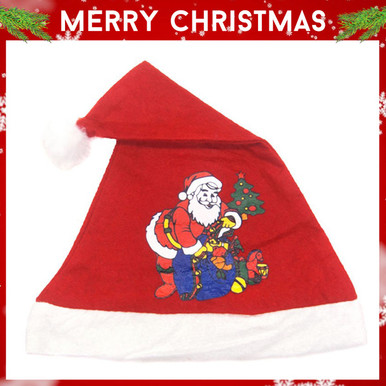 Santa Claus Printed Christmas Cap Santa Dress & Cap Gift to Nepal ...