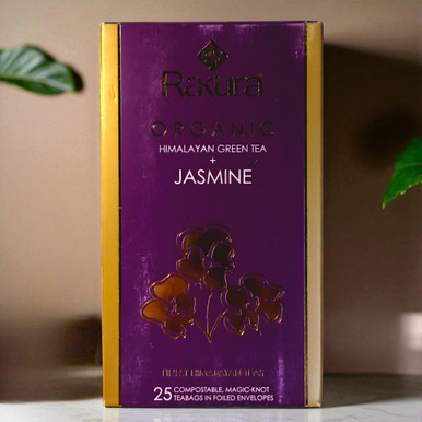 Rakura Organic Himalayan Green Tea With Natural Jasmine (25 Tea Bags ...