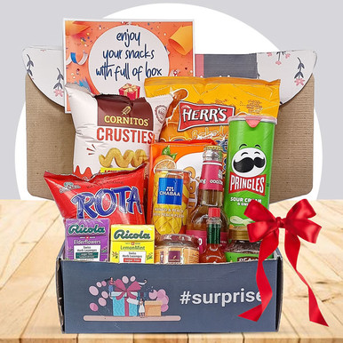 Chips & Snacks Hamper With Fruit Juice, Jam, Hot Sauce & Non-alcoholic ...