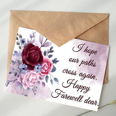 I hope Our Paths Cross Again Printed Farewell Card Greeting Cards Gift ...
