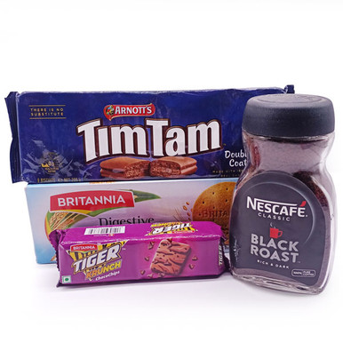 Biscuits Combo with Nescafe Classic Coffee Gift Hampers Gift to Nepal ...