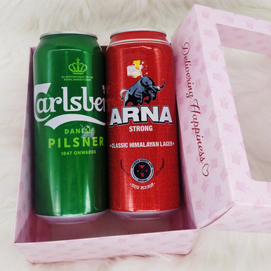 Arna & Carlsberg Can Beer Combo Gift Alcohol Hamper Gift to Nepal ...