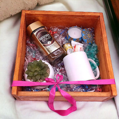 Nescafe Coffee treat With Chocolates, Candle, Ceramic Mug & Artificial ...