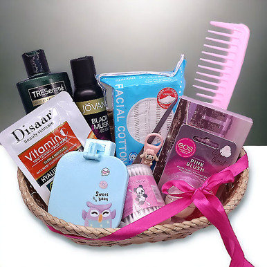 Cosmetic Set With Bamboo Cotton Gift Basket Gift Hampers Gift to Nepal ...