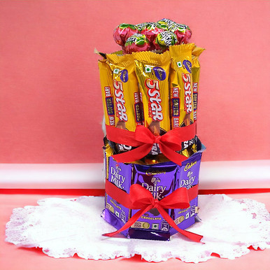 Delicious Chocolates & Lollypop Tower Gift Hampers Gift to Nepal ...