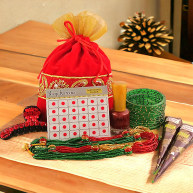 Teej Shringar Gift Set For Married Women Gift Hampers Gift to Nepal ...