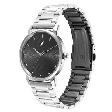 Fastrack Stunners Black Dial Metal Strap Watch for Him-3278SM05 Watches ...
