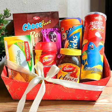 Dabur Honey & Chyawanprash Energy Bites with Horlicks ( 7 items ) Gift ...