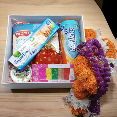 Sugar Free Foodies Gift With Bhai Tika Combo Set Tihar Bhaitika Gifts ...