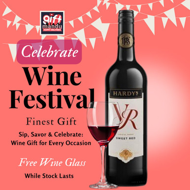 Hardys VR Sweet Red 750ML with Complementary Wine Glass Alcohol Hamper ...