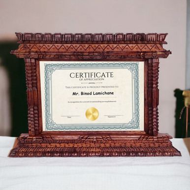 Customized Wooden Frame with Certificate Design Corporate Gift to Nepal ...