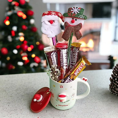 Christmas Ceramic Mug With Chocolates And Pen Gift Contents Gift to ...